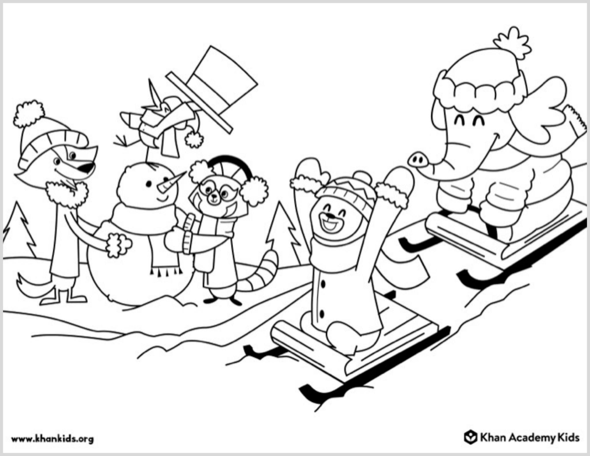 Free Winter Coloring Pages for Kids - Khan Academy Blog
