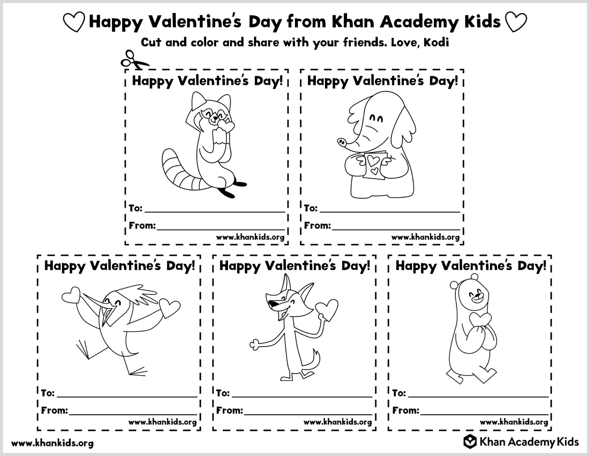 Free Printable Valentine's Cards - Khan Academy Blog
